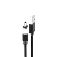 China Black Micro USB Data Cable Fast Charging 1A-3A 12V PVC Jacket Braid Shielding for Android Phone Camera for sale
