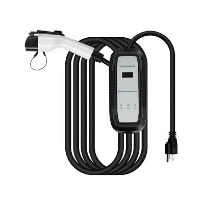 China Portable EV Charger 16A 32A 7kW GBT Type1 Type2 with Adjustable Current and UL FCC Cert for sale