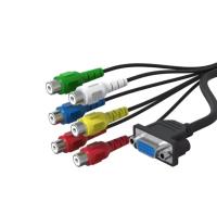 China Customized Length VGA DB Male to HDMI AV Adapter Cable 6 RCA Analog PC TV Video Converter HDTV Display for sale
