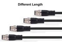 China M12 4Pin Male to Female Circular Connector Cable Straight Industrial Sensor Cable 2m for sale