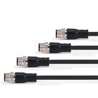 China Custom IP67 Waterproof M12 4 Pin Connector Cable 2m Male Female Industrial Connectors for sale