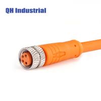 China IP67 Waterproof M8 4 Pin Female Connector Cable Male to Female Industrial Molding Cable 2m for sale