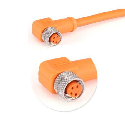 China M8 4 Pin Waterproof Female Connector Cable IP67 Circular Sensor Plug 2m PVC for sale