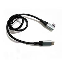 China Wholesale Nylon Braided USB C to 90 Degree Right Angle Type C PD 60W Fast Charging Cable for Phone 15 16 for sale
