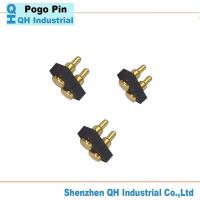 China 2Pin 2.54mm Pitch 5.0mm Length Gold Plated Pogo Pin Connector SMT for sale