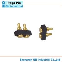 China 2Pin 2.54mm Pitch 5.0mm Length Gold Plated Pogo Pin Connector SMT for sale