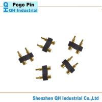 China 2Pin 2.54mm Pitch 5.0mm Length Gold Plated Pogo Pin Connector SMT for sale
