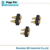 China 2Pin 2.54mm Pitch 5.0mm Length Gold Plated Pogo Pin Connector SMT for sale