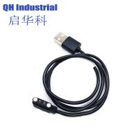 China 2Pin 4.0mm Pitch Waterproof Magnetic Pogo Pin Connector 1A-3A 12V Gold Plated for sale
