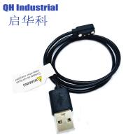China 2Pin 4.0mm Pitch Waterproof Magnetic Pogo Pin Connector 1A-3A 12V Gold Plated for sale