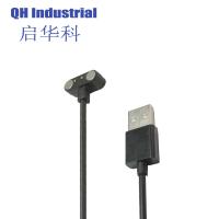 China 2Pin T Shape Waterproof Magnetic Pogo Pin Connector 1A 12V for Smart Watch LED Strip for sale