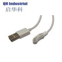 China 2 Pin Magnetic Pogo Pin USB Connector 1A 12V Waterproof for Smartphone Charger for sale