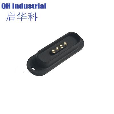 China 4 Pin 2.0mm Pitch I Shape Waterproof Magnetic Pogo Pin Charger Cable USB Connector for sale