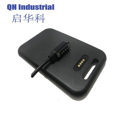 China 4Pin 2.54mm Pitch I Shape Magnetic Pogo Pin Connector for Charger Cable for sale