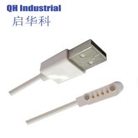 China 4 Pin 2.54mm Pitch Magnetic Pogo Pin Connector 1A 12V for LED TV Box Tablet for sale