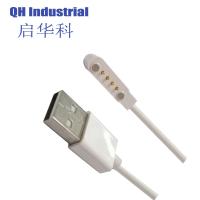 China 4 Pin 2.54mm Pitch Magnetic Pogo Pin Connector 1A 12V for LED TV Box Tablet for sale