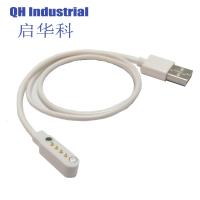 China 4 Pin 2.54mm Pitch Magnetic Pogo Pin Connector 1A 12V for LED TV Box Tablet for sale