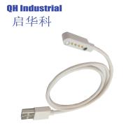 China 4 Pin 2.54mm Pitch Magnetic Pogo Pin Connector 1A 12V for LED TV Box Tablet for sale