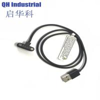 China 4 Pin 2.5mm Pitch T Shape Poka Yoke Magnetic Pogo Pin Connector 1A 12V for sale