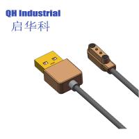 China 2Pin 4.0mm Pitch Magnetic Pogo Pin Connector Male for Smart Watch Device 1A 12V for sale