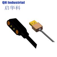 China 2Pin 4.0mm Pitch Magnetic Pogo Pin Connector Male for Smart Watch Device 1A 12V for sale