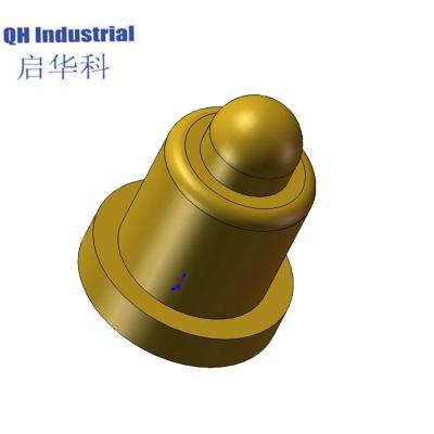China SMT Spring Loaded Pin 2.0mm Pitch Gold Plating 90 Degree Bend for PCB Connector for sale