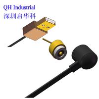 China 2Pin 1A 3A Gold Plated Spring Loaded Pogo Pin Connector for Mobile Phone Battery Solder Cup for sale