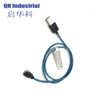 China 2Pin 2.84mm Magnetic Pogo Pin Connector 12V 3A RoHS Game Player Cable for sale