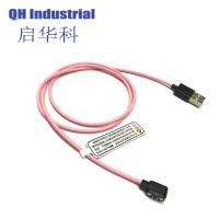 China 2Pin 2.84mm Magnetic Pogo Pin Connector Waterproof 1A 12V for PCB Mobile Phone Charging for sale