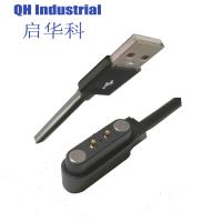 China 2Pin 4.0mm Magnetic Pogo Pin Connector Male Spring Force for PCB Gold Plated 3U for sale