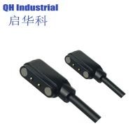 China 2Pin 4.0mm Magnetic Pogo Pin Charger Connector Double Head Brass Gold Plated 1A-3A 12V for sale