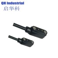 China 2Pin 4.0mm Magnetic Pogo Pin Charger Connector Double Head Brass Gold Plated 1A-3A 12V for sale