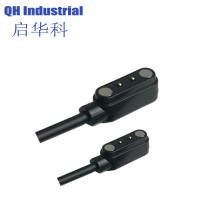 China 2Pin 4.0mm Magnetic Pogo Pin Charger Connector Double Head Brass Gold Plated 1A-3A 12V for sale