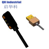 China 2Pin 4.0mm Magnetic Pogo Pin Connector 12V 3A Gold Plated Screw Contact for PCBA Solder Cup for sale