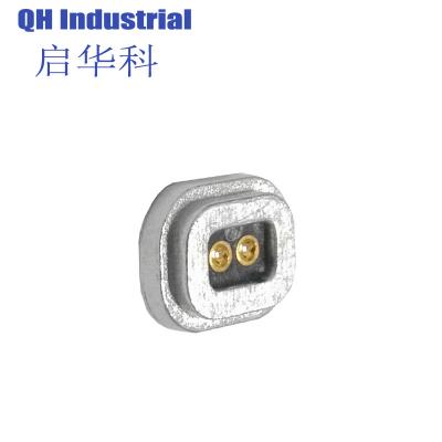 China Brass Double-Head RF Pogo Pin Connector 2Pin Magnetic Cable for Mini LCD 5A for sale