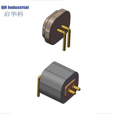 China High Precision Magnetic Pogo Pin 2Pin Connector for Mobile Phone PCBA 5A 12V for sale