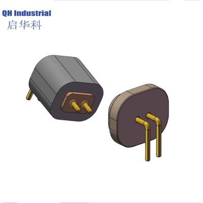 China 2Pin Spring Force Pogo Pin Charging Connector 5A Ni Plated PCB Dip Magnetic for Smart Watch for sale