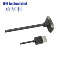 China 2 Pin Brass Pogo Pin Connector Magnetic Battery Socket 48H Salt Spray Gold Plated 3U for sale