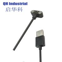 China 2Pin Right Angle Waterproof Pogo Pin Connector 12V 3A Brass Gold Plated for sale