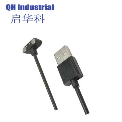 China 2Pin 90 Degree Bend Pogo Pin Magnetic Power Connector 1A 12V for Tablet Battery for sale