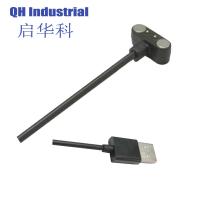 China 2Pin 90 Degree Bend Pogo Pin Magnetic Power Connector 1A 12V for Tablet Battery for sale