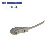 China 2 Pin Magnetic Pogo Pin Connector 12V 3A Gold Plated Brass Telecom Double Head Pin Cap for sale