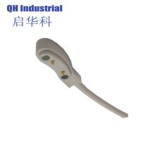 China 2 Pin Magnetic Pogo Pin Connector 12V 3A Gold Plated Brass Telecom Double Head Pin Cap for sale