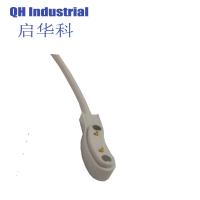 China 2 Pin Magnetic Pogo Pin Connector 12V 3A Gold Plated Brass Telecom Double Head Pin Cap for sale
