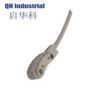 China 2 Pin Magnetic Pogo Pin Connector 12V 3A Gold Plated Brass Telecom Double Head Pin Cap for sale