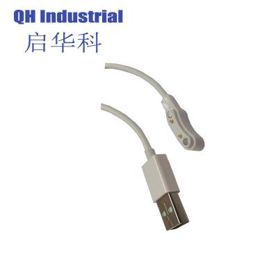 China 2Pin SMD Spring Loaded Pogo Pin Connector 1A 12V Magnetic Charging for LED LCD for sale