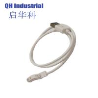 China 2Pin Magnetic Pogo Pin Connector 1A 12V Gold Plated SMT Spring Loaded for Battery Charging for sale