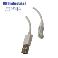 China 2Pin Non-Standard Mobile Right Angle Type Spring Load Pin Magnetic Pogo Pin Charger Connector for sale