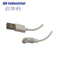 China 2Pin Non-Standard Mobile Right Angle Type Spring Load Pin Magnetic Pogo Pin Charger Connector for sale