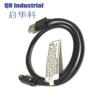 China 2Pin 10.2mm Pitch Right Angle Spring Loaded Magnetic Pogo Pin Connector for Mobile Phone Battery Charging 1A 12V for sale